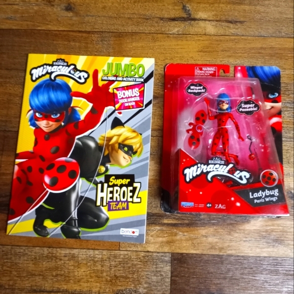 Zag | Toys | Miraculous Ladybug Action Figure With Activity Book | Poshmark